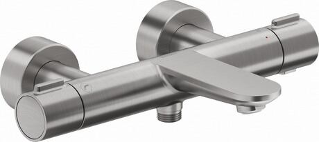 *Brushed Stainless Steel* Duravit WAVE Thermostatic Exposed Bath Mixer ...