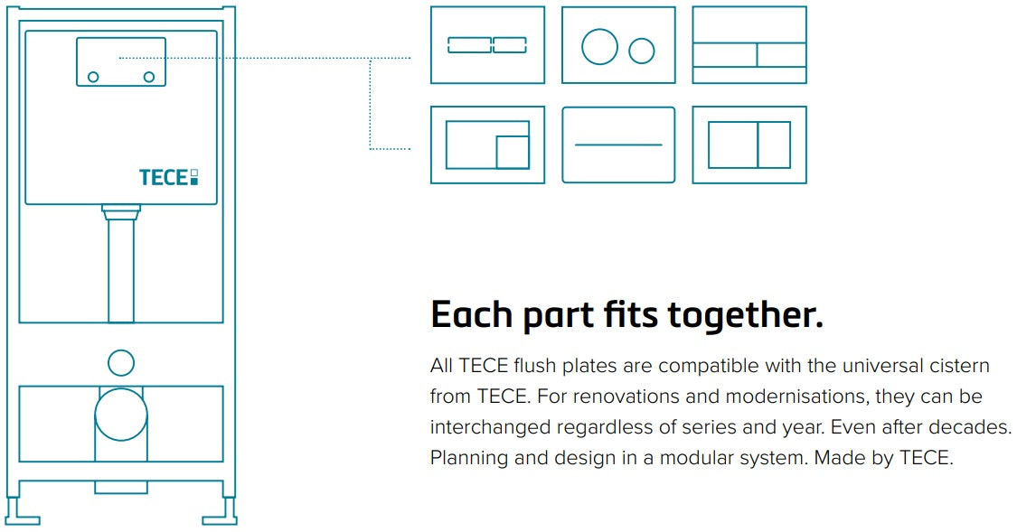 Tece Uni Concealed Cistern (FRONT) Art. 9370223 – BathHauz